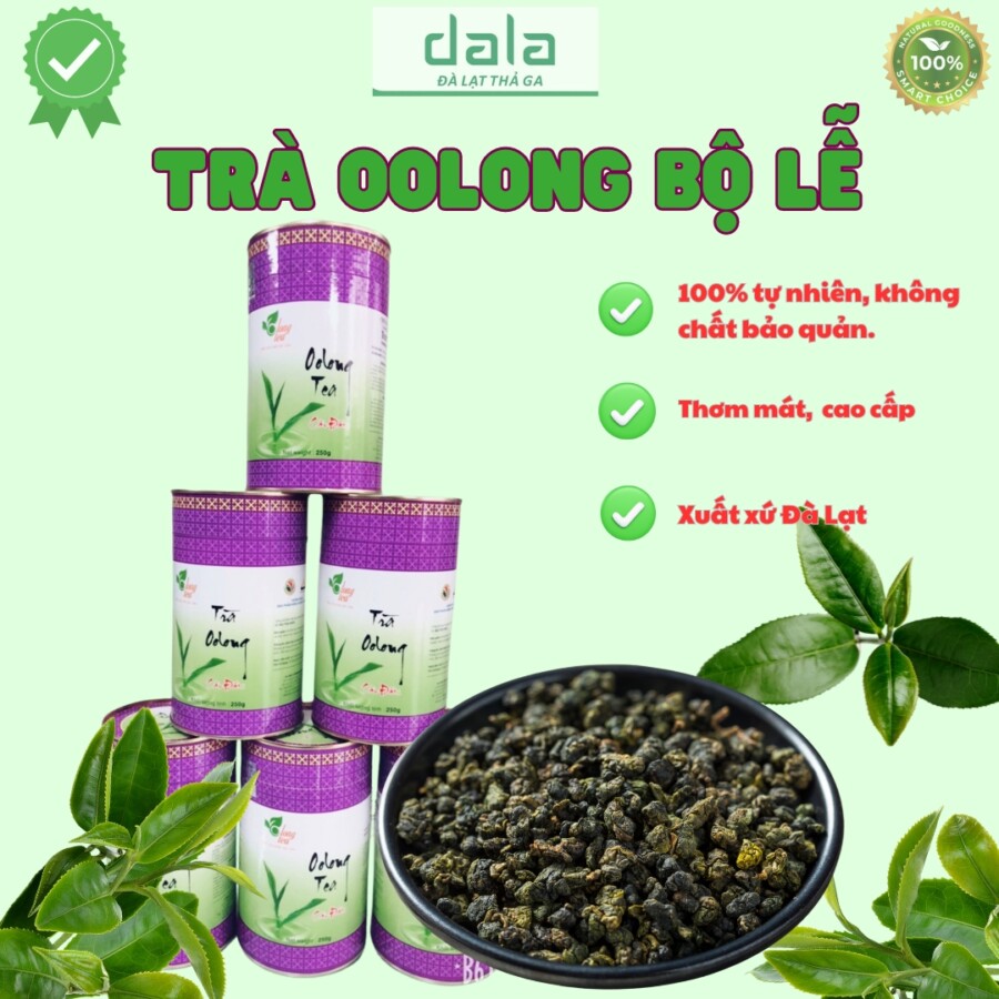 Trà Oolong 2 sao - Thương hiệu Hà Linh - Lon 250gr